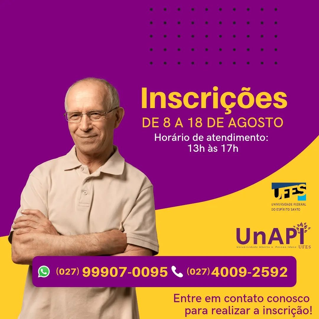 Unapi abre inscrições para novas atividades a partir de segunda-feira ... Unapi abre inscrições para novas atividades a partir de segunda-feira ...